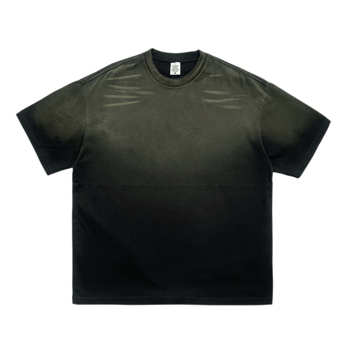 Vintage Washed Tiger Stripes Dyed Gradient T-Shirt - 250 GSM | Tapstitch